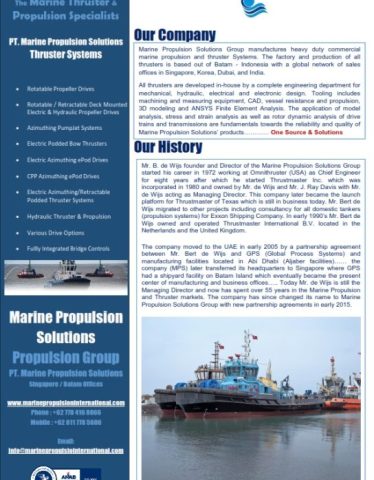 PT. MARINE PROPULSION SOLUTIONS – Taking Steps To Change The World